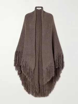 Gabriela Hearst Lauren Fringed Cashmere Scarf - Gray