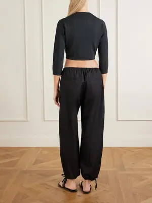 SKIMS Refined Knit Cropped Ribbed Stretch-jersey Cardigan