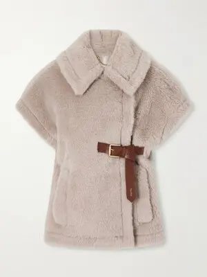 Max Mara Newabavo Belted Alpaca, Wool And Silk-blend Cape