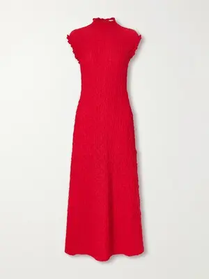 Proenza Schouler White Label Cleo Cotton-blend Jacquard Midi Dress - Red
