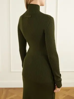 Victoria Beckham Ribbed Wool-blend Turtleneck