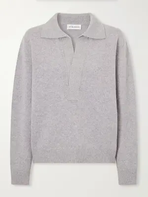Victoria Beckham Genevieve Wool And Cashmere-blend Sweater - Gray