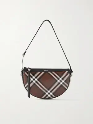 Burberry Checked Leather Shoulder Bag