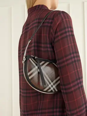 Burberry Checked Leather Shoulder Bag