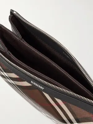 Burberry Checked Leather Shoulder Bag