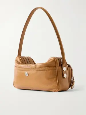 Acne Studios Camero Party Logo-embossed Leather Shoulder Bag - Brown