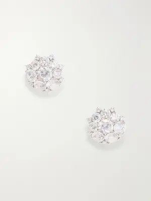 Completedworks The Many‐headed Hydra Rhodium-plated Recycled Sterling Zirconia Earrings - Silver