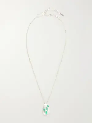 Completedworks Cobblestones -plated Resin Pendant Necklace - Silver