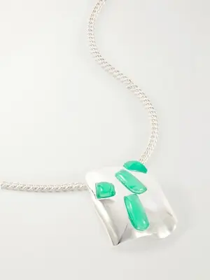 Completedworks Cobblestones -plated Resin Pendant Necklace