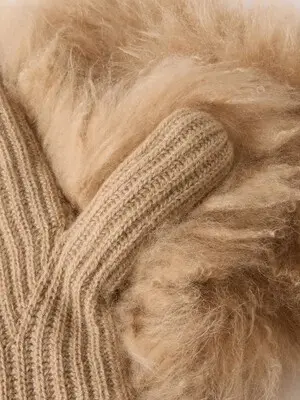 YVES SALOMON Shearling Wool And Cashmere-blend Gloves