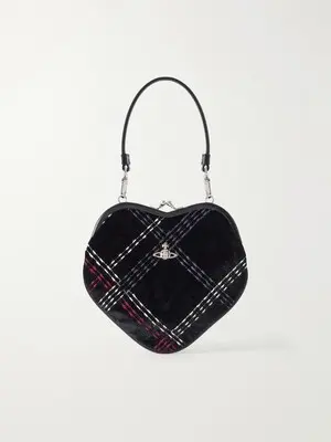 VIVIENNE WESTWOOD Belle Mini Checked Velvet Shoulder Bag