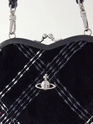 VIVIENNE WESTWOOD Belle Mini Checked Velvet Shoulder Bag