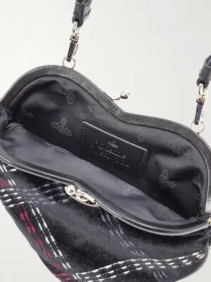 VIVIENNE WESTWOOD Belle Mini Checked Velvet Shoulder Bag