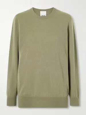 ALLUDE Wool And Cashmere-blend Sweater - Green