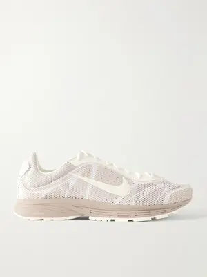 Nike Zoom Streak 3 Suede-trimmed Mesh Lace-up Sneakers - Neutrals