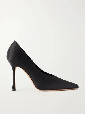 JUDE Kiss 105 Satin Pumps - Black