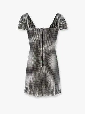 SELF-PORTRAIT Short Tulle Dress With Rhinestones