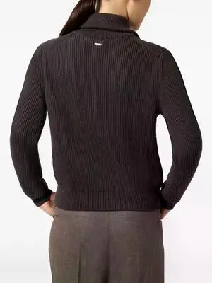 Paul & Shark Half-zip Ribbed Sweater - Grey