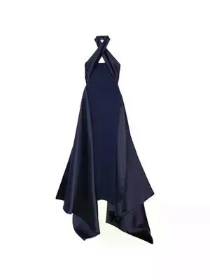 Solace London Rumi Halterneck Maxi Dress - Blue