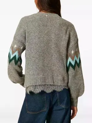 TWINSET Jacquard Jumper With Lace