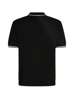 Karl Lagerfeld Logo-embroidered Zip-fastening Polo Shirt