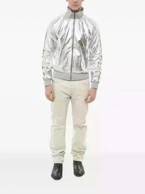 Palm Angels Lamé Leather Jacket