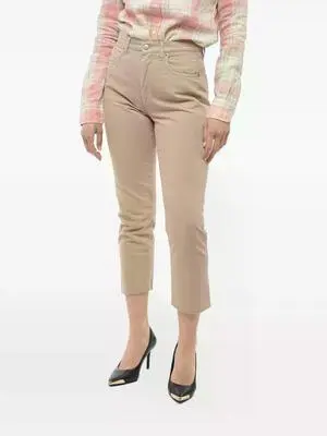 COMPAGNIA DEL DENIM Marghe Frayed-hem Jeans - Neutrals
