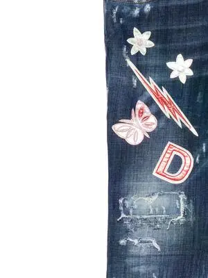 Dsquared2 Patch-detail Distressed Jeans