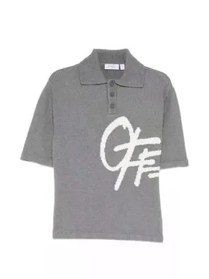 Off-White Logo-intarsia Short-sleeve Polo