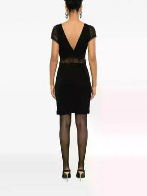 Roberto Cavalli Lace-panelled Ruched Mini Dress