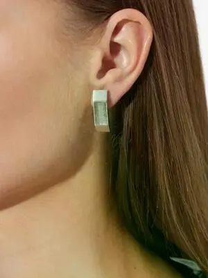 Rick Owens Crystal Beveled Earrings