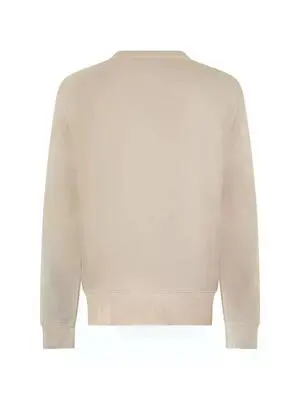 BOSS Logo-embroidered Ribbed-trim Sweatshirt - Neutrals