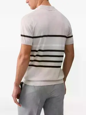 Liu Jo Striped Silk-blend Polo Shirt
