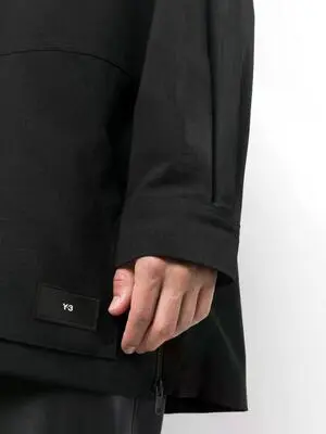 Y3 Ripstop Zip-up Overshirt - Black