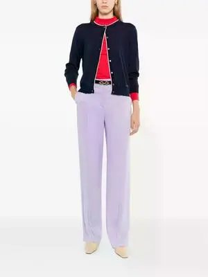 Versace Contrast-trim Button-up Cardigan