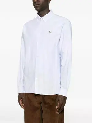 Lacoste Vertical-stripe Logo-patch Shirt