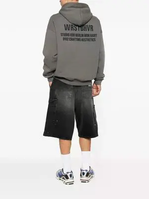 WRSTBHVR Logo-print Hoodie - Grey