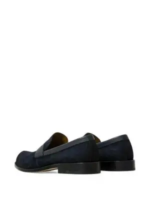 BOSS Suede Loafers With Leather Trims