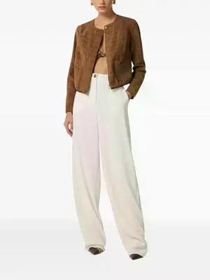 Elisabetta Franchi Jacket In Suede Fabric With Alligator Print
