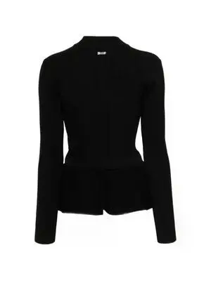 JUUN.J Ribbed Peplum Cardigan