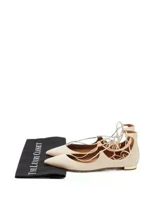 AQUAZZURA Christy Ankle-wrap Ballet Flats