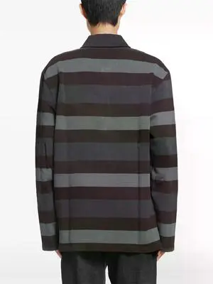 Off-White Striped Long-sleeve Polo Shirt