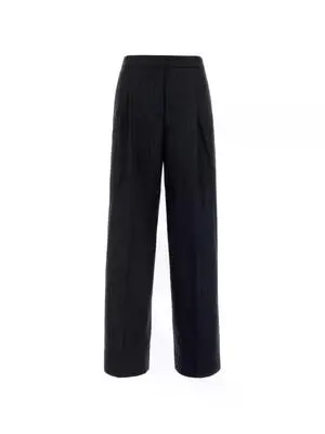JIL SANDER Wool Pinstripe Trousers - Blue