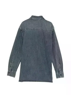 JUUN.J Ruffled Denim Shirt - Blue