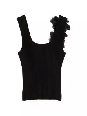Aje Pamela Flower Ribbed Tank Top