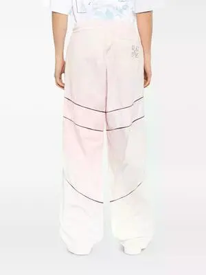 Off-White Logo Embroidered Wide-leg Track Pant