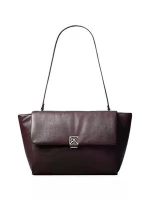 Calvin Klein Logo-plaque Foldover Shoulder Bag - Red