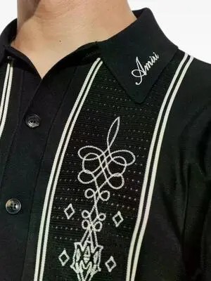 Amiri Embroidered Short-sleeve Cardigan