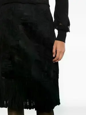 Roberto Cavalli Lace-panelled Ruffled Dress