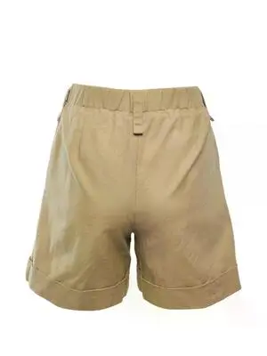 Elisabetta Franchi High-waisted Turn-up Cotton Shorts